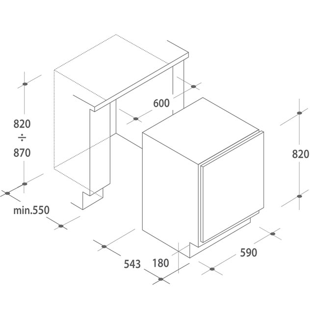 Candy ugradni frižider CRU 164 NE/N, Inelektronik