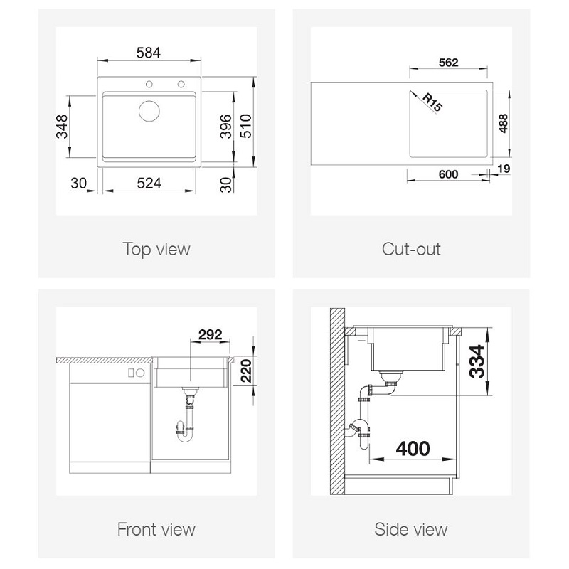 Blanco sudopera Etagon 6 Ceramic 525161, Inelektronik
